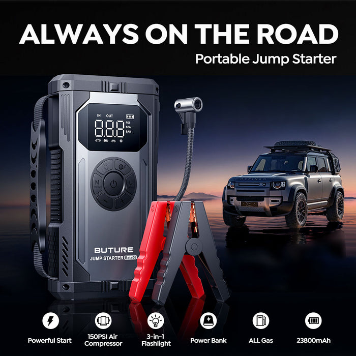 Beta06 High-Power Car Jump Starter with Air Compressor
