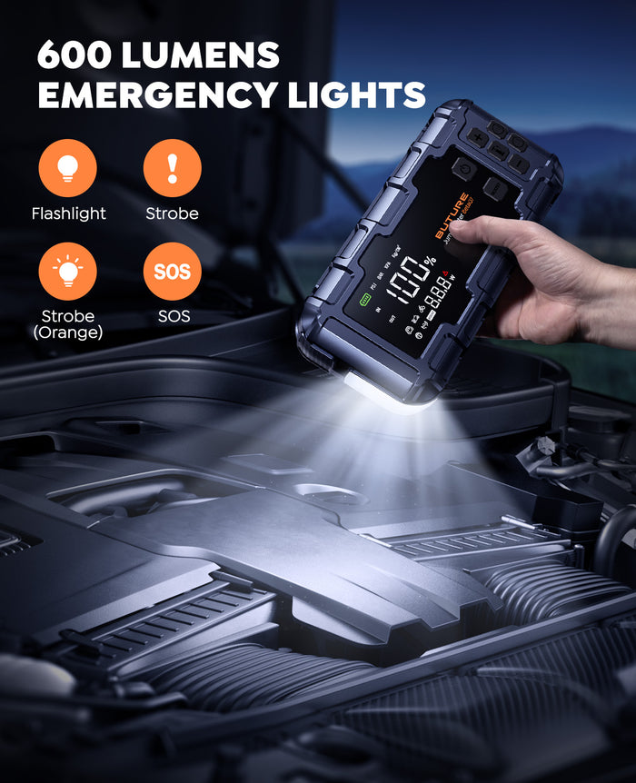 Buture Beta07 Car Jump Starter 6000A With 160PSI Air Compressor